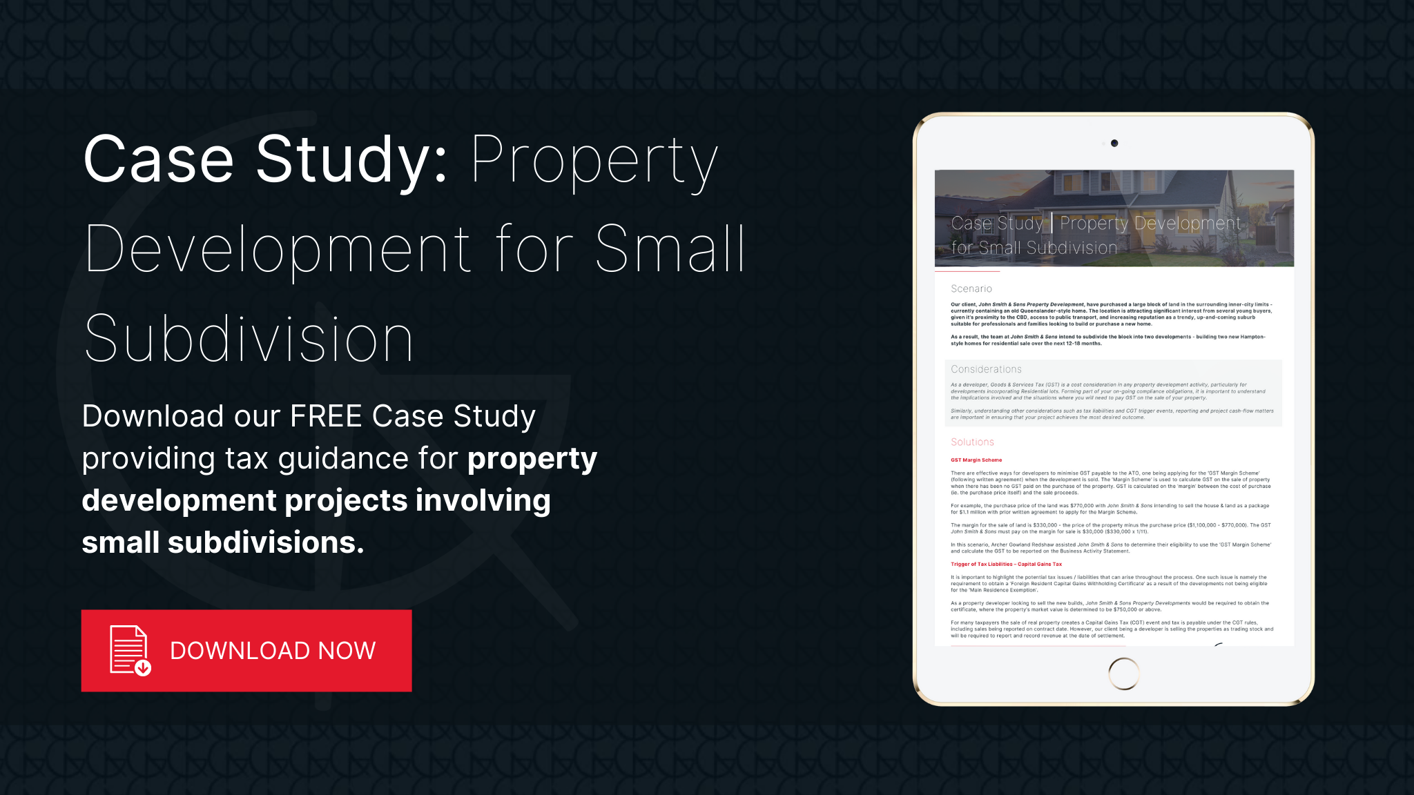 Case Study | Property Development for Small Subdivision